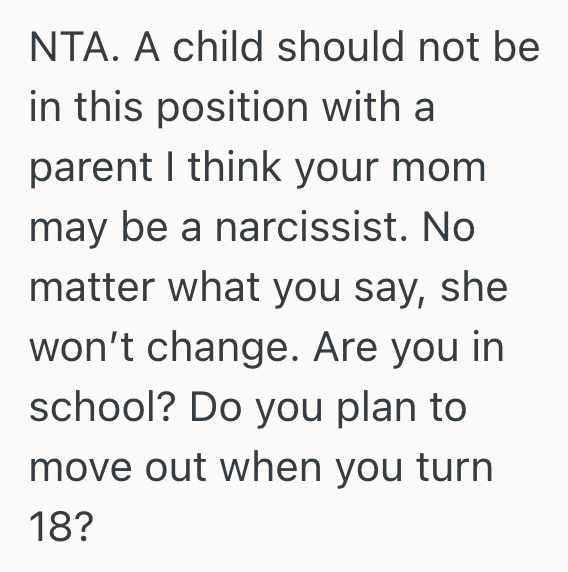 Mom buys nice things for herself but not for her own kids, so her ...