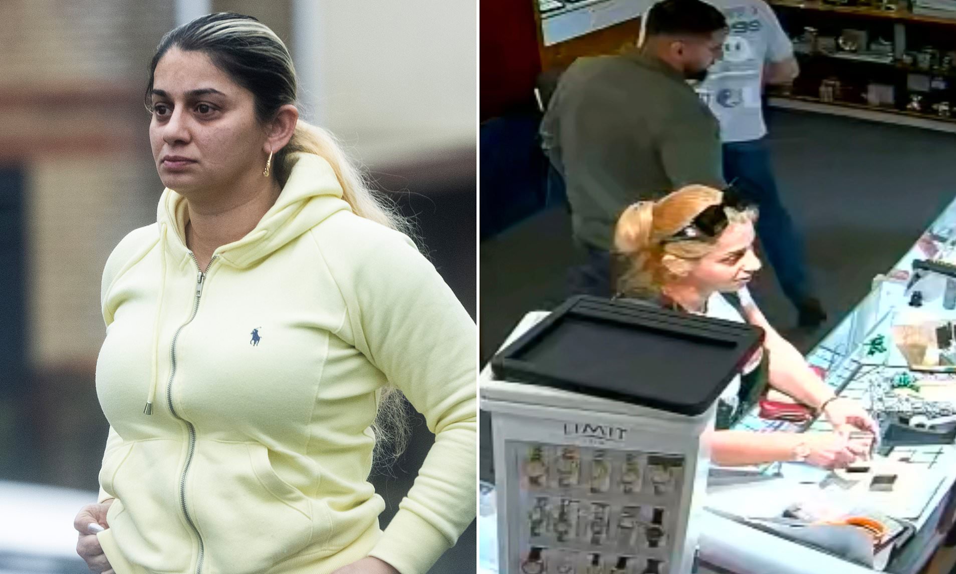 Moment Romanian thief steals £5,750 diamond ring from under the nose of ...