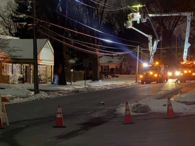 Power restored after vehicle hits utility pole