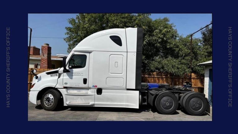 Hays County deputies search for stolen Freightliner tractor from Kyle ...