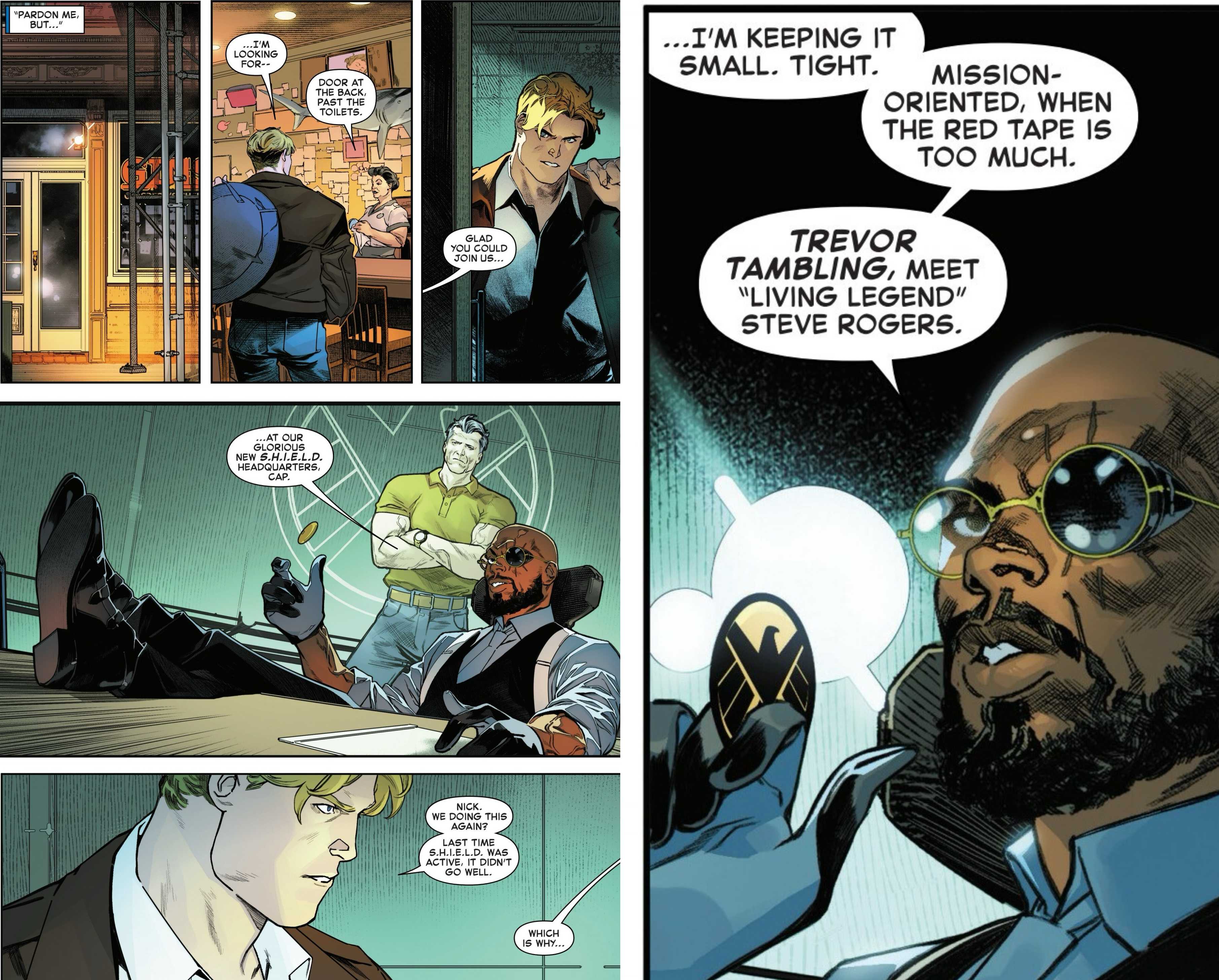 Captain America #6: Nick Fury rebuilds SHIELD with new agents