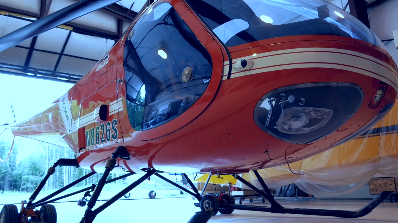 Watch a pilot fight to hold a helicopter perfectly still