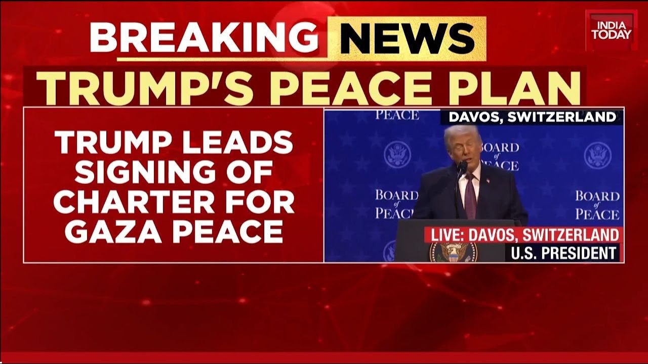 Donald Trump unveils 'Board of Peace' at Davos, claims destruction of ...