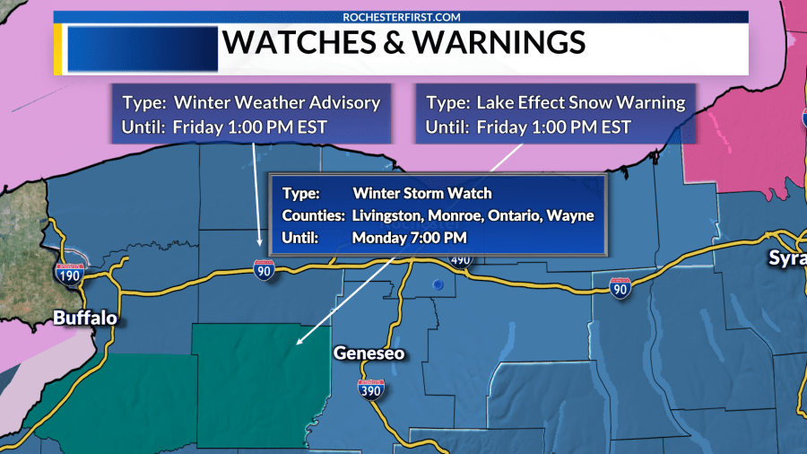 Weather forecast: Snow squall warning across the Finger Lakes this morning