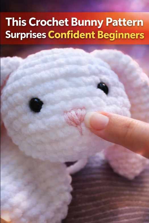 This crochet bunny pattern surprises confident beginners