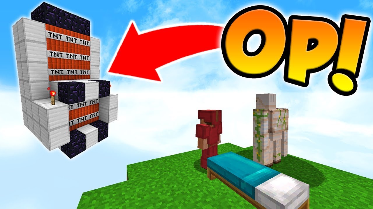 Minecraft Bed Wars features insane TNT cannon destruction