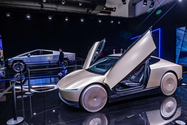 Tesla stock pops as Musk shares robo-taxi milestone