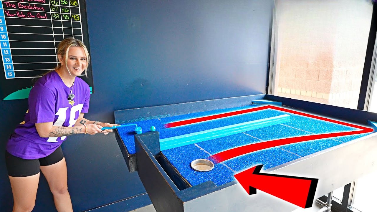 We found an awesome homemade mini golf course!