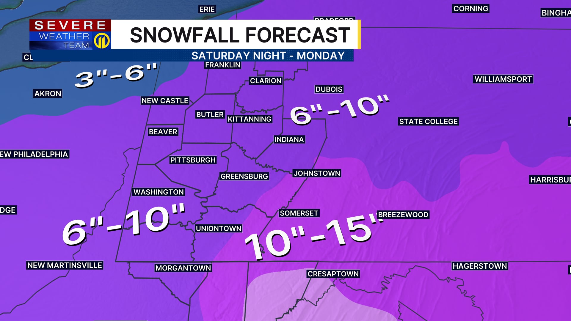Major winter storm: Significant snowfall expected across Pittsburgh ...