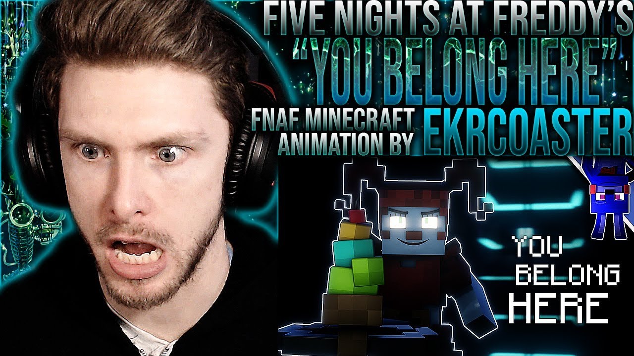 Vapor reacts #1007 | FNAF Minecraft animation "You Belong Here" by ...