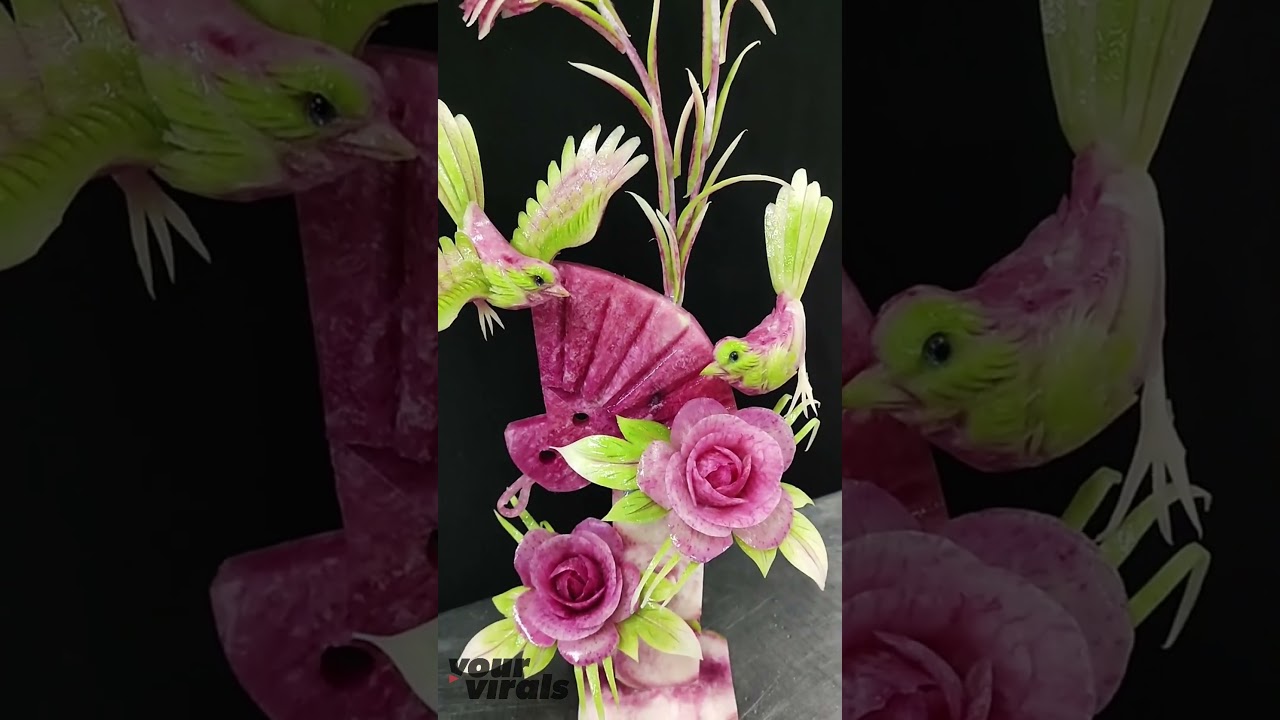 Can you guess what these birds are made out of? The colours are stunning!