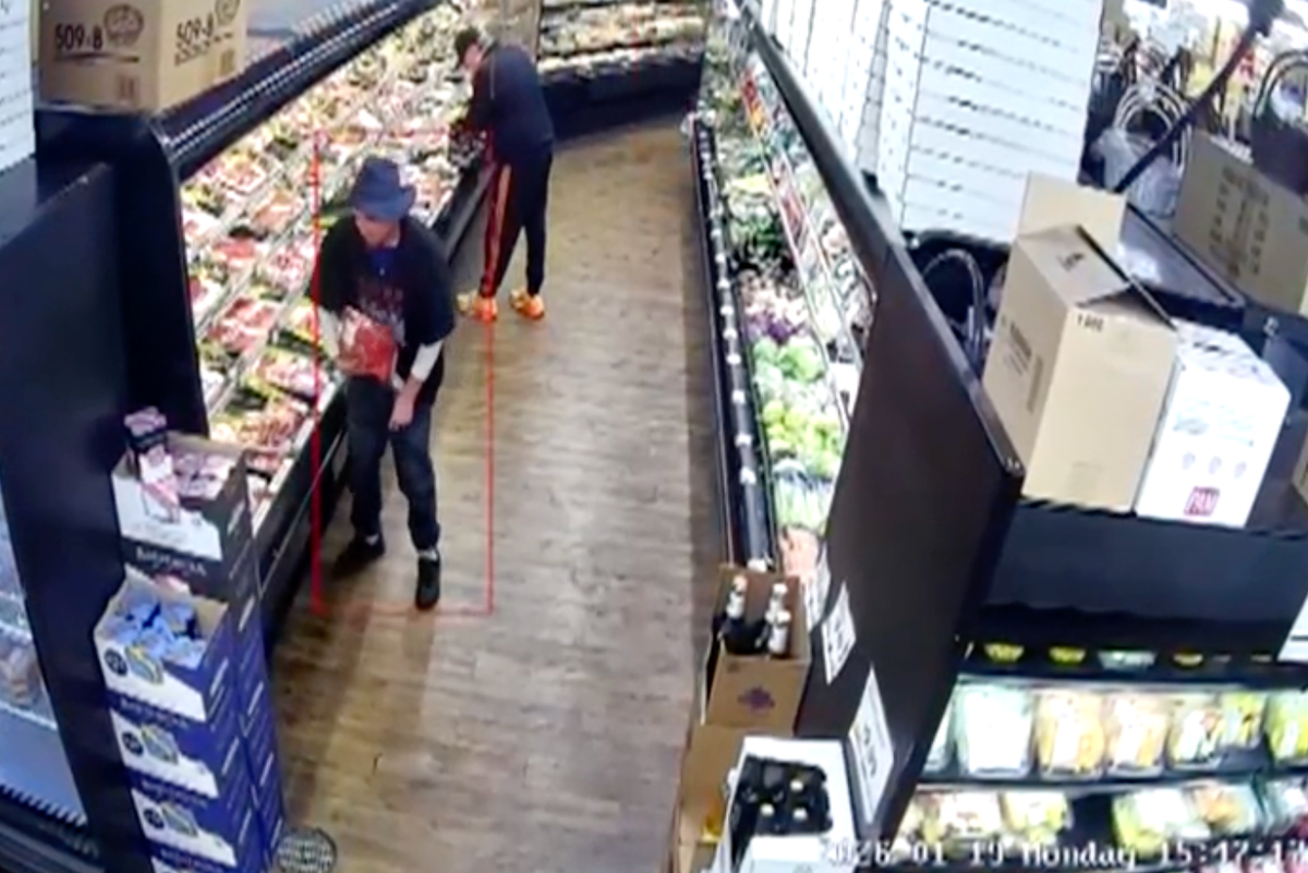 Shoplifter stuffs $100 cowboy steak down his pants