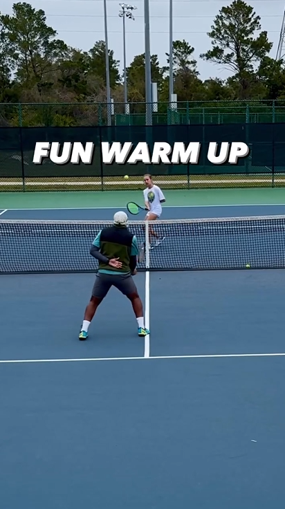 Tennis warm-up that’s actually fun