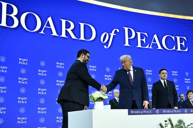 Trump's Board of Peace logo sparks online comparisons with uncanny ...