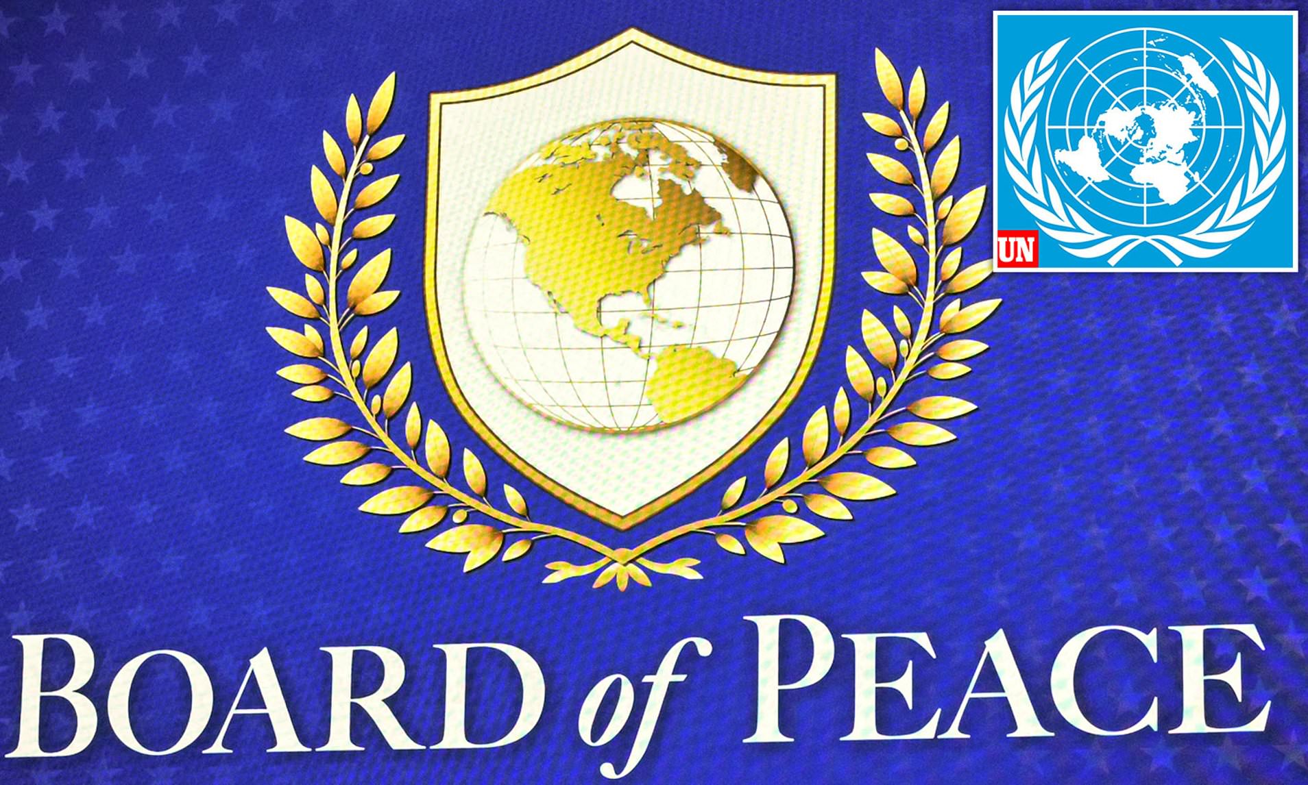 Trump's golden Board of Peace logo bears striking resemblance to United ...