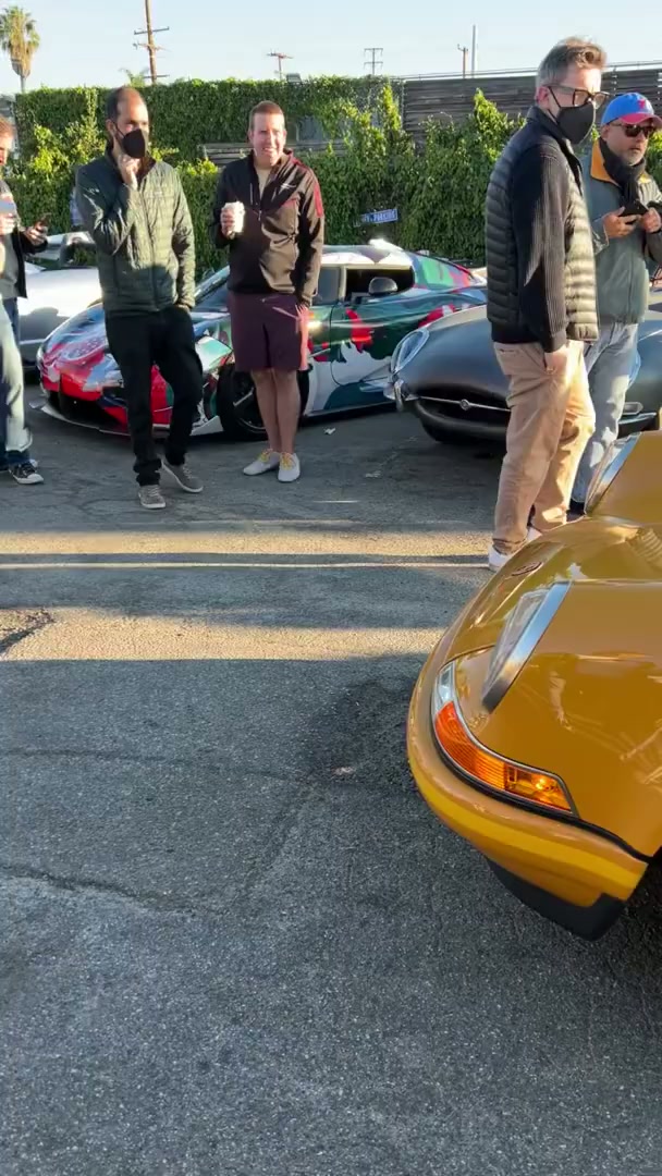 Chris Harris arrived in a Singer 911 Porsche