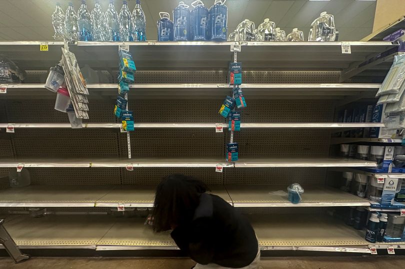 Walmart shelves left empty as shoppers 'panic buy' essentials before ...