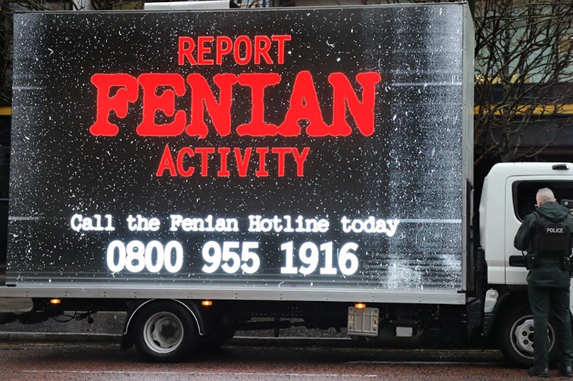 Mysterious 'Fenian hotline' van appears across Belfast