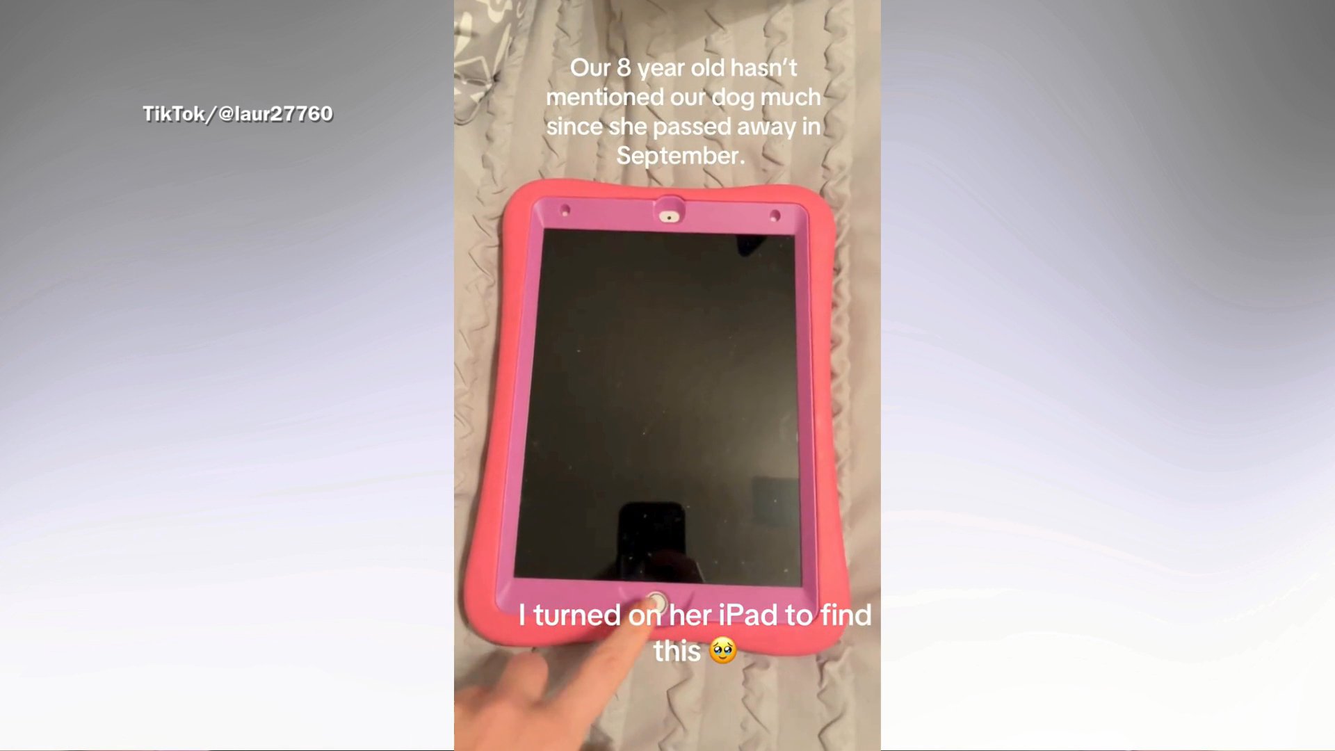 Dog’s photo on daughter’s iPad