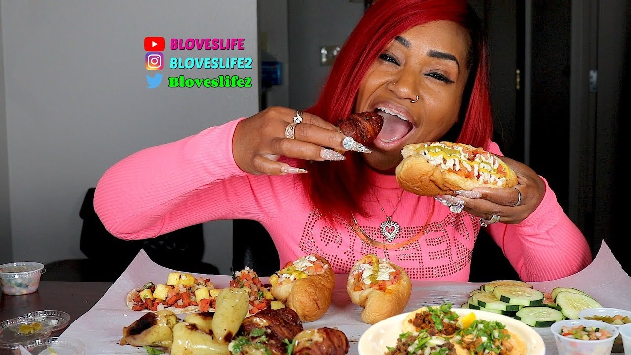 BK carne asada and hotdogs Mexican mukbang feast