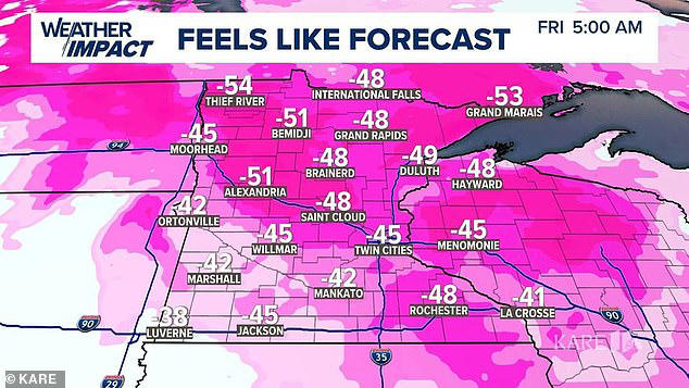 Americans in six US states warned of 'exploding trees' as subzero cold hits