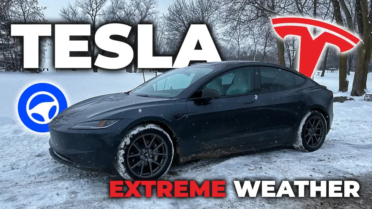Tesla full self driving vs. extreme snow storm!