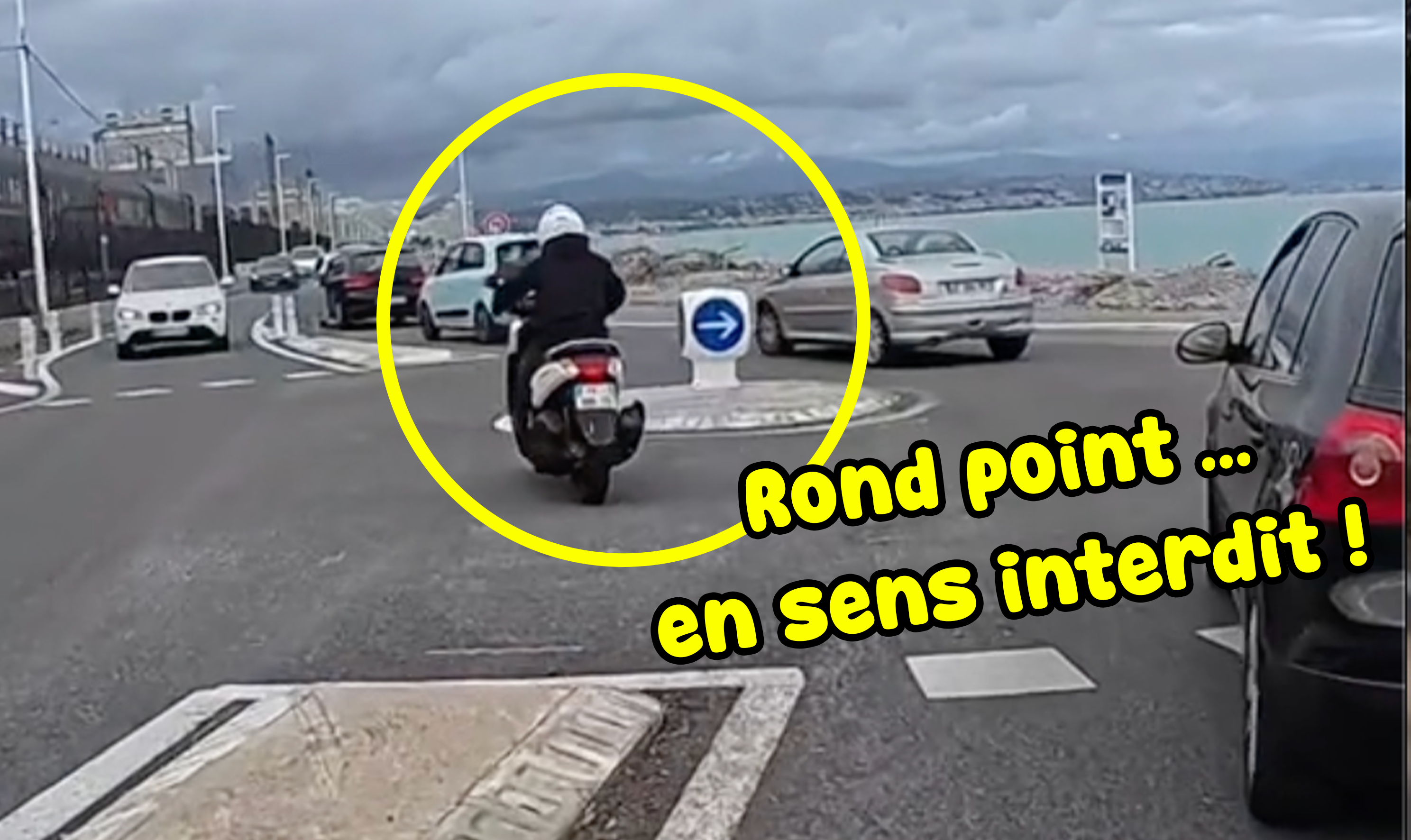 Il grille un rond-point en plein jour, la police intervient