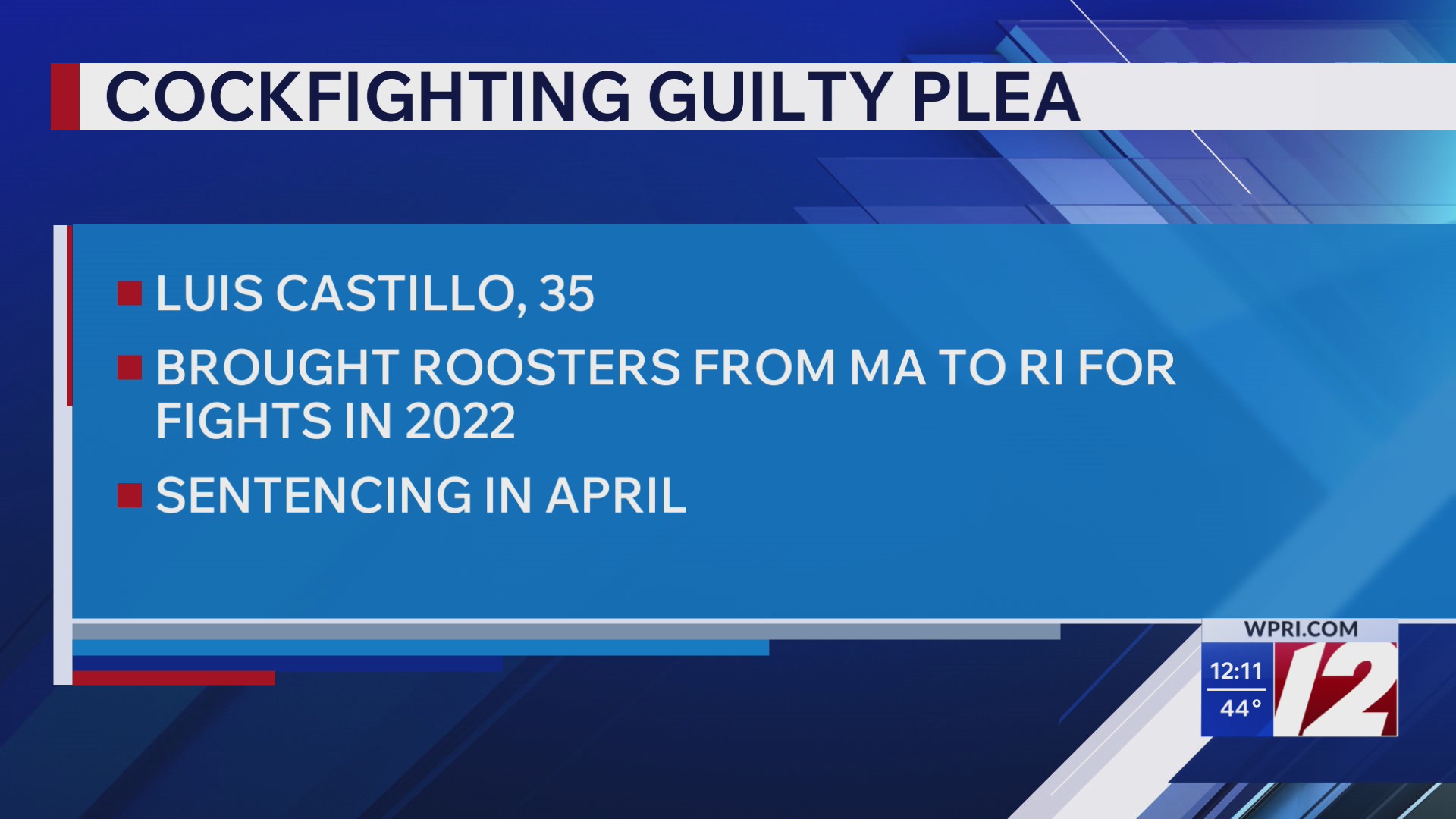 Massachusetts man pleaded guilty to cockfighting