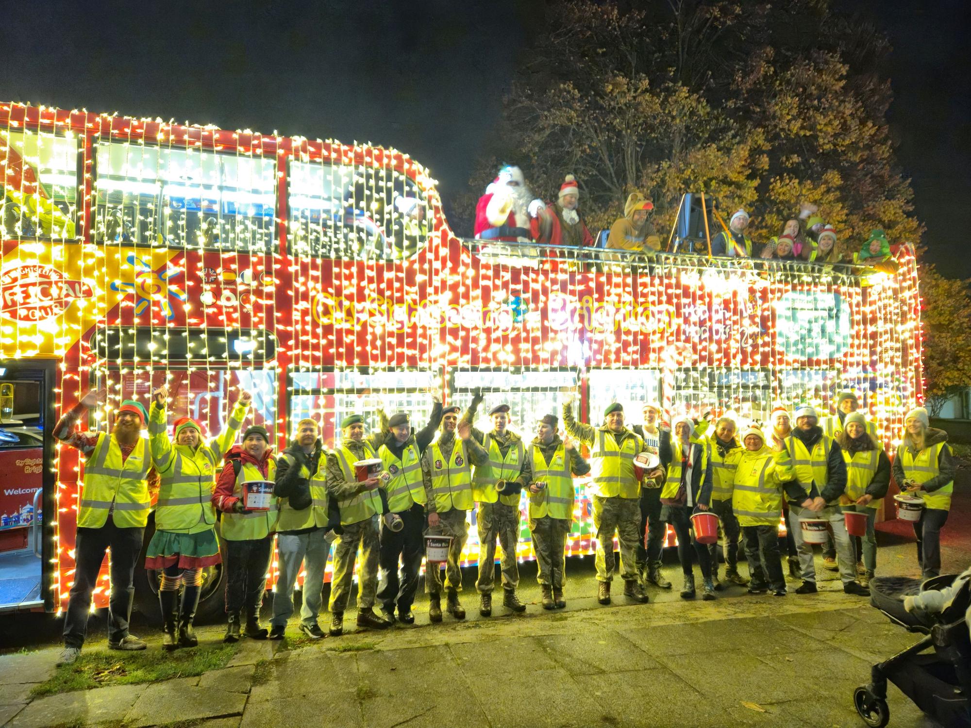 £28,070 raised through Santa bus – supporting 12 local charities