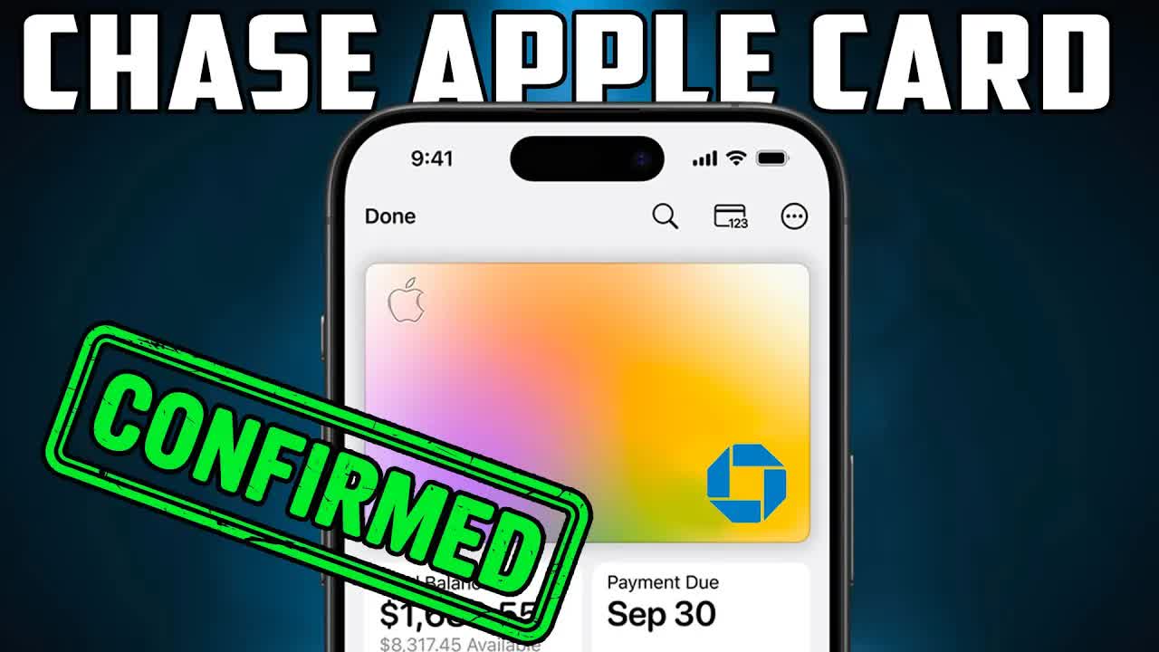 Confirmed: Chase taking over Apple Card (WSJ report)