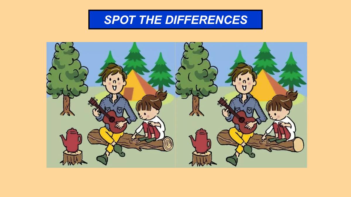 Find the 3 differences between man in the woods images in 23 seconds!