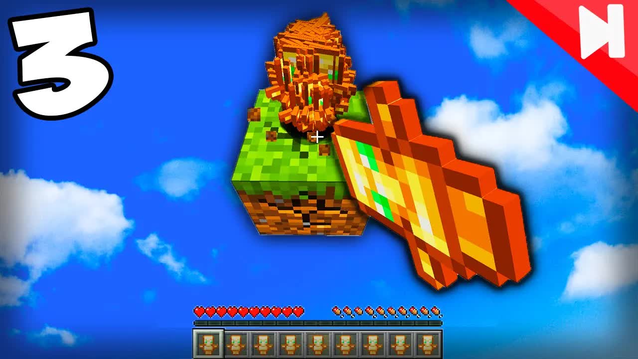 One block skyblock, but every drop is random in Minecraft #3