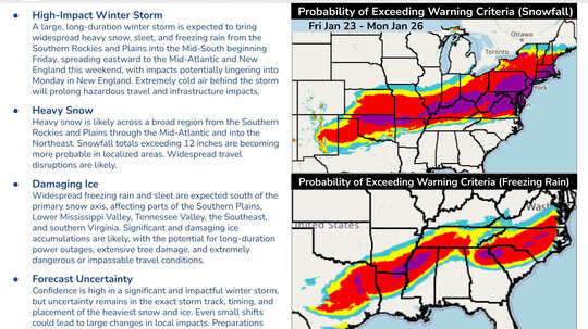 US ice storm forecast map: Which areas will be worst hit by freezing ...