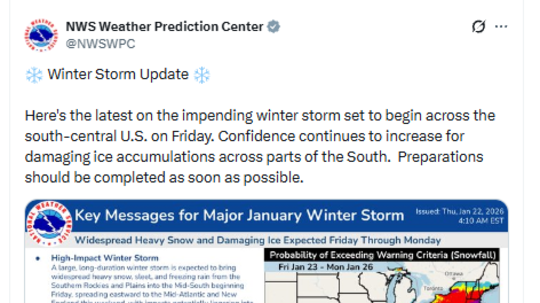 US ice storm forecast map: Which areas will be worst hit by freezing ...