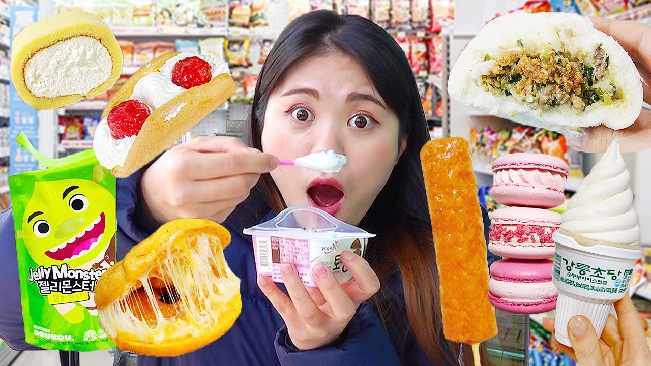 Makanan di minimarket Korea mukbang DONA