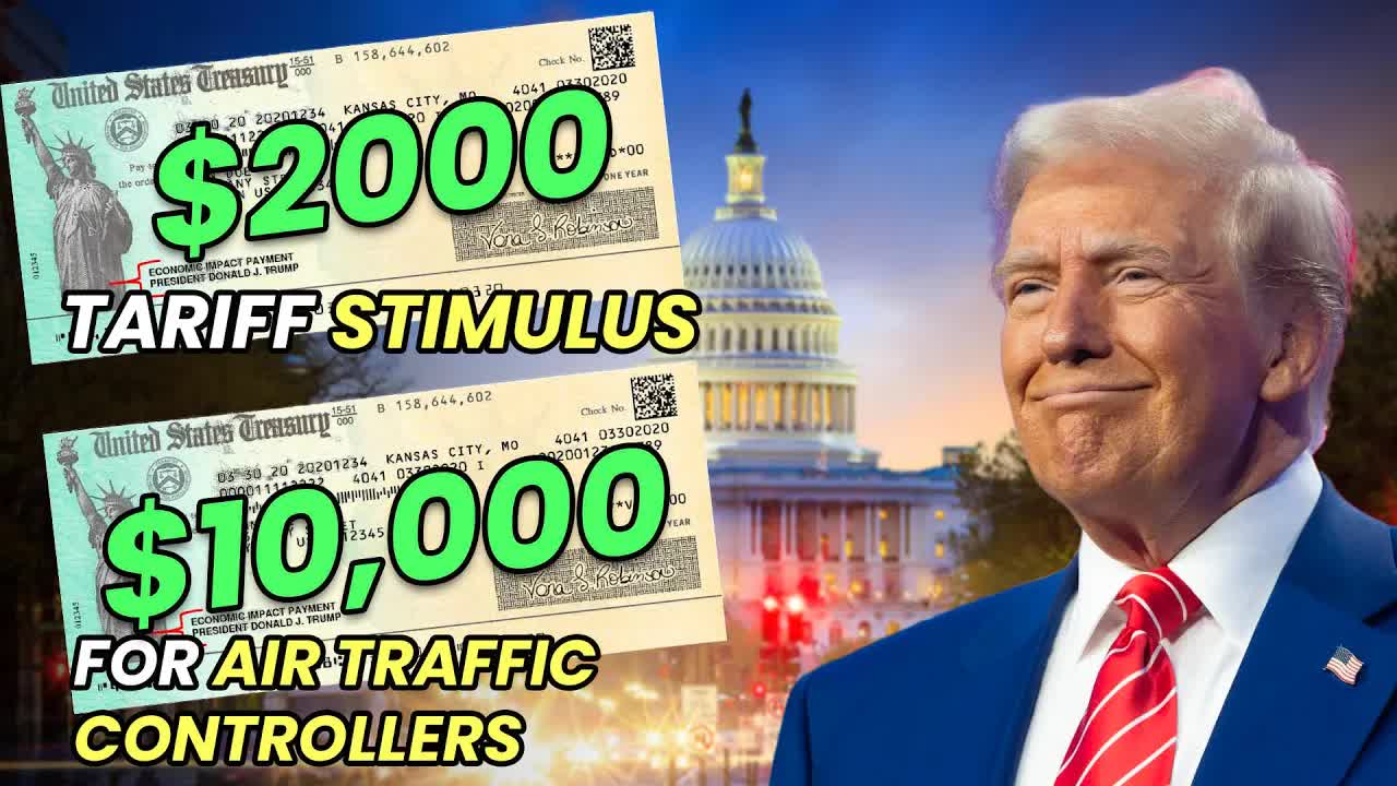Trump doubles down on $2000 stimulus + $10k for air traffic controllers