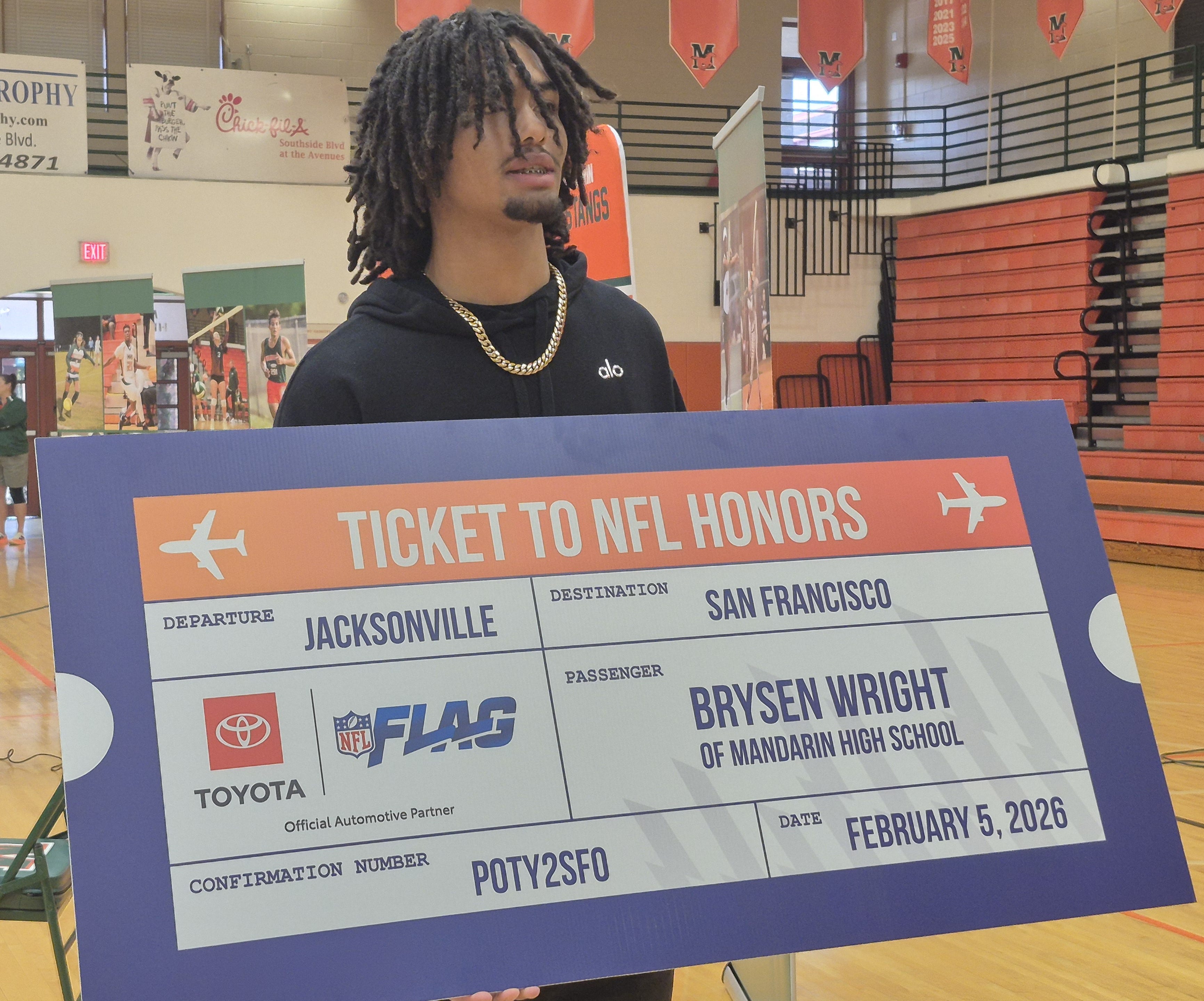 Brysen Wright to earn NFL Honors award. What's next for Mandarin WR?