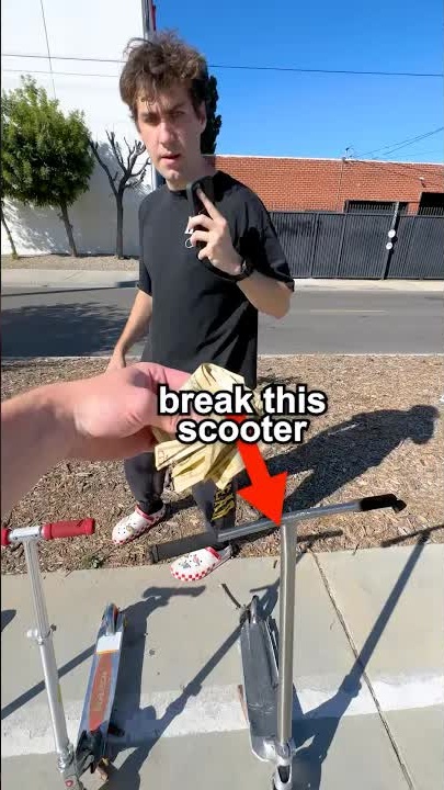 Breaking scooters for cash challenge