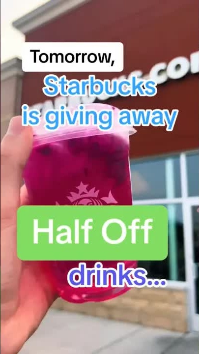 How to get half-off Starbucks drinks tomorrow