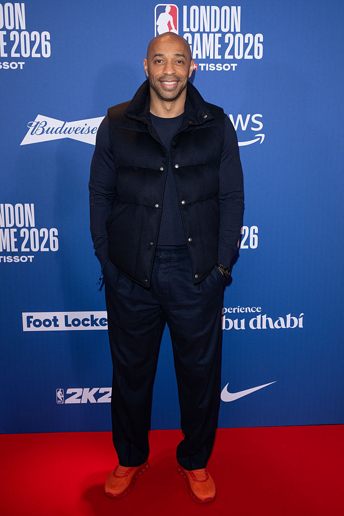 Thierry Henry y Tony Parker en la alfombra roja de la NBA en Londres