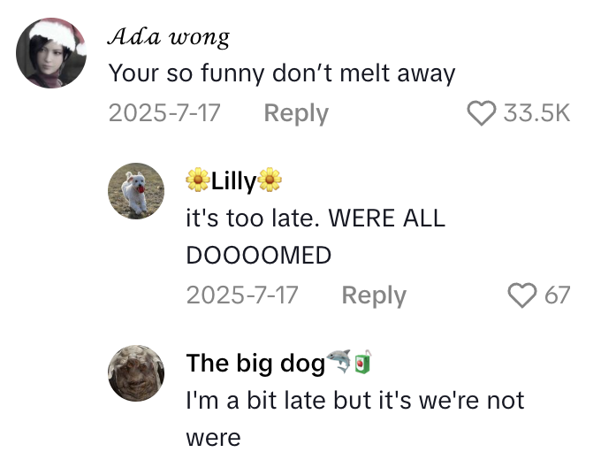 The melting trend is popular and people are showing off their double ...