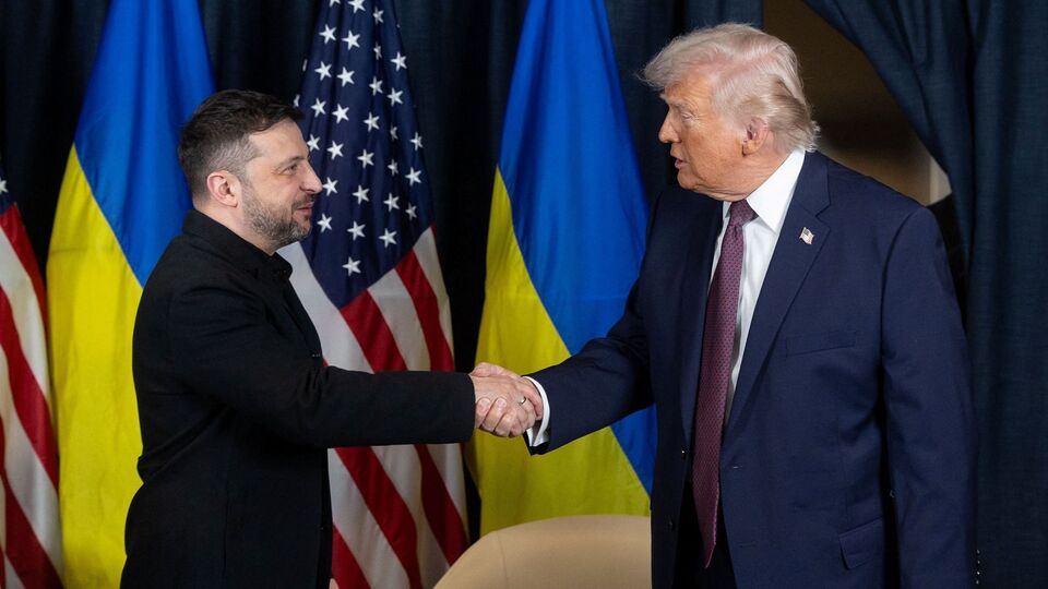 Trump says Ukraine war 'has to end' after meeting Zelensky in Davos ...
