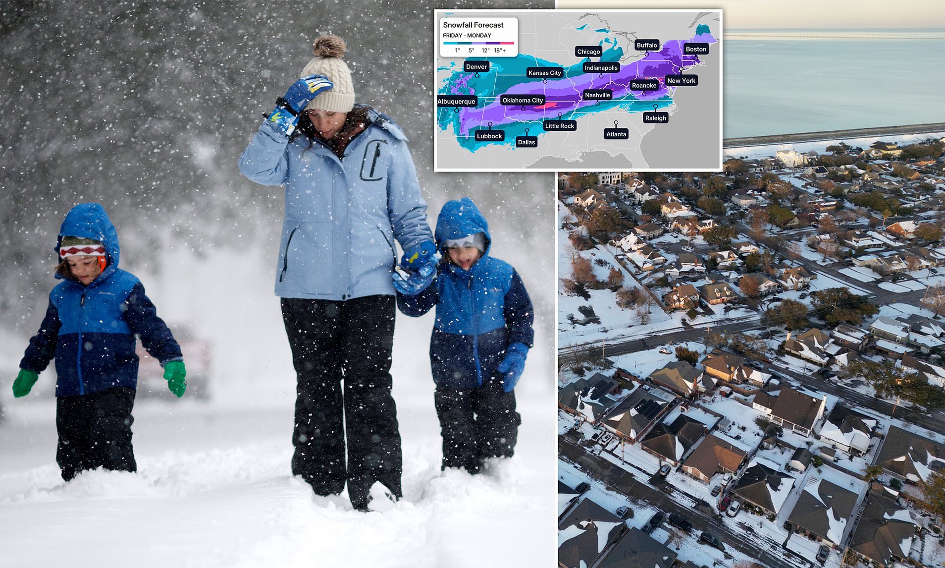 Huge swathe of the south in line for 'Crippling' winter storm