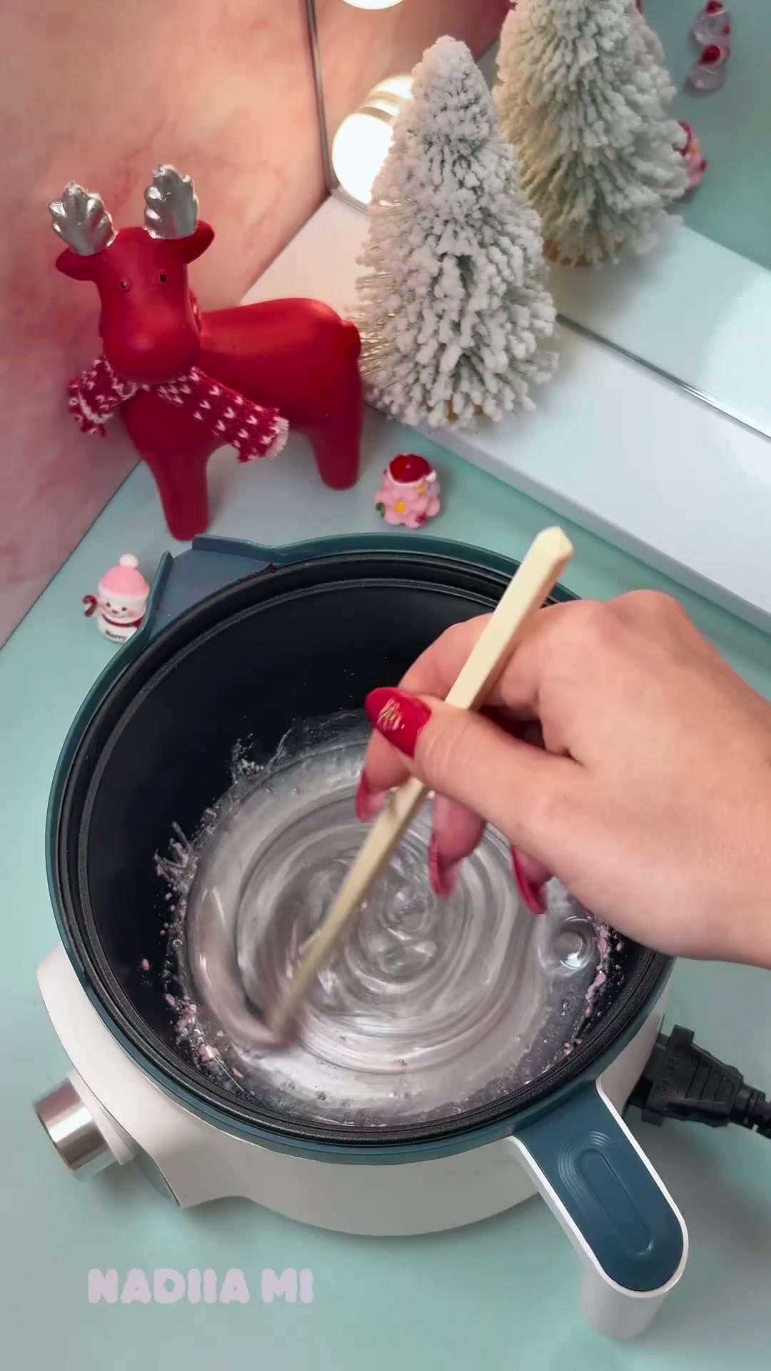 Mini water candles DIY 🎄 Christmas ASMR | Cozy candle making