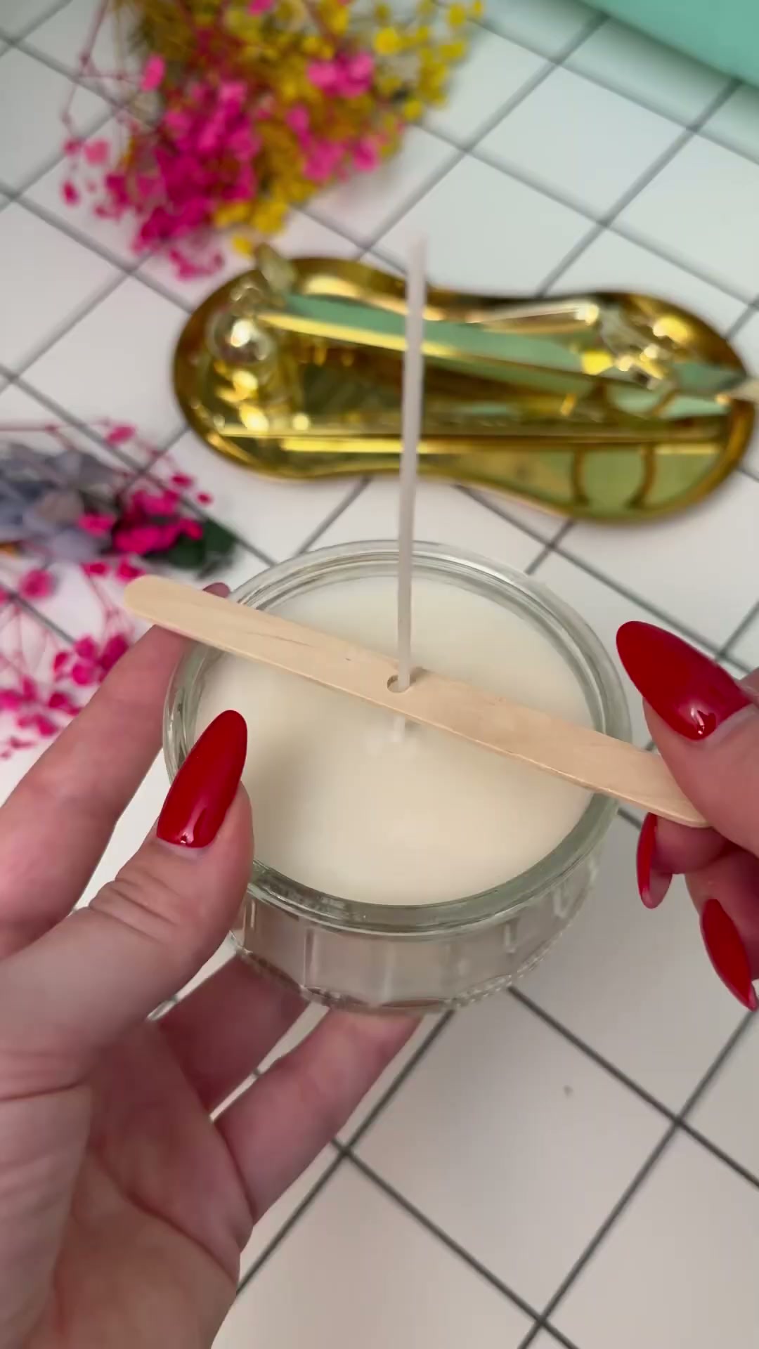 DIY daisy candle | ASMR bloom🌼