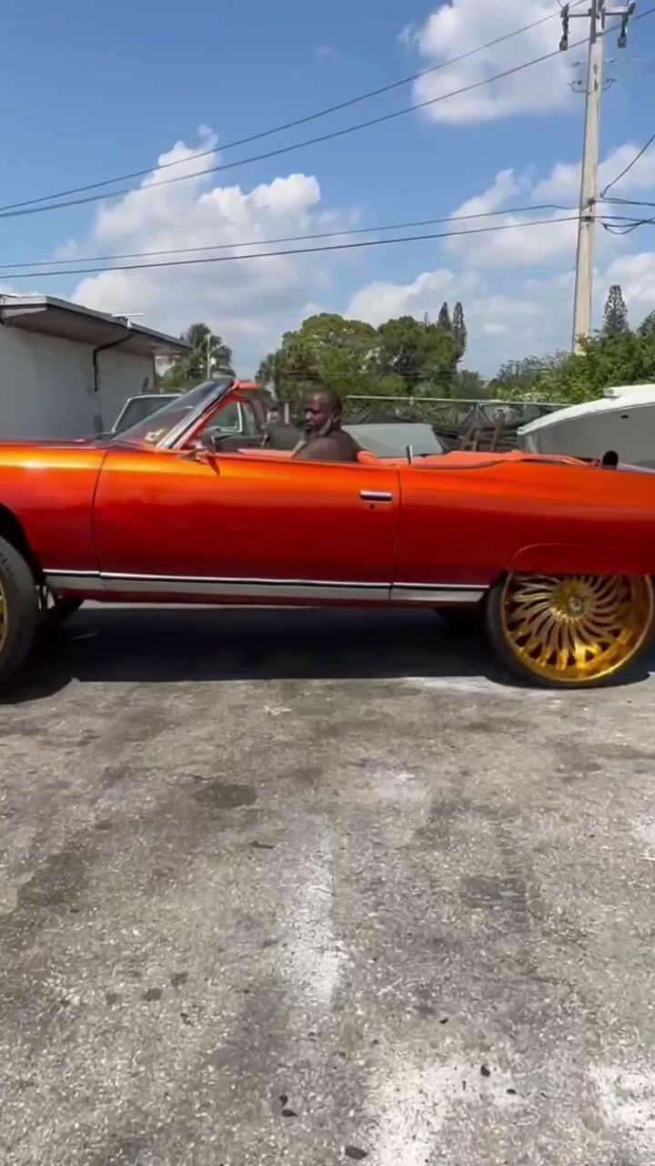 Candy Orange 71 Chevy Vert on Gold 30’s