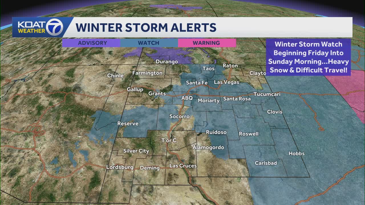 Rain and snow expected in Albuquerque and New Mexico as powerful winter ...