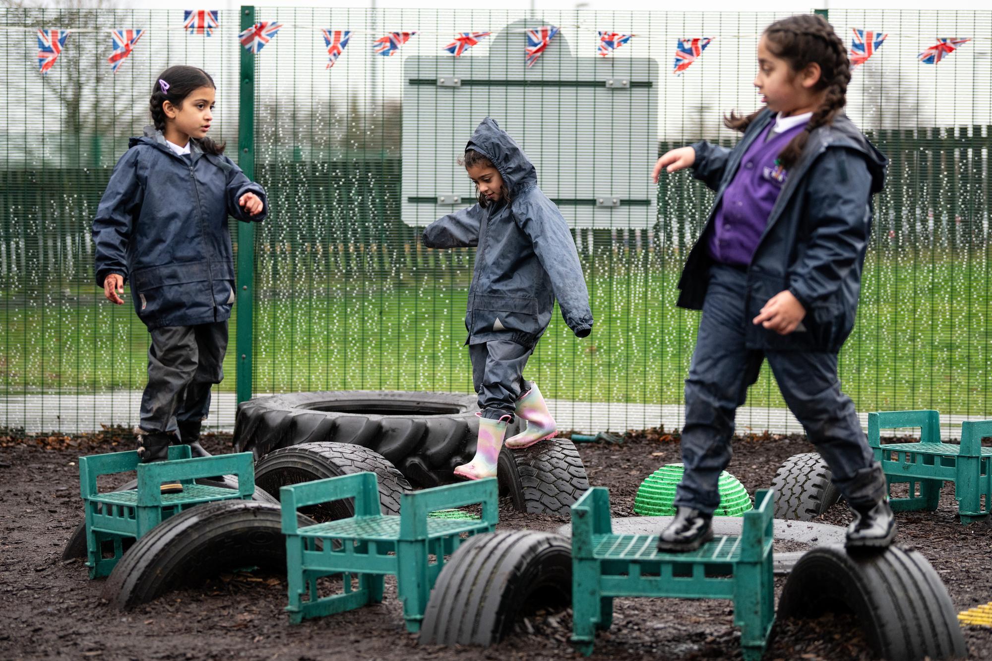 Pupils' delight as playground at Burnley's Barden Primary School ...