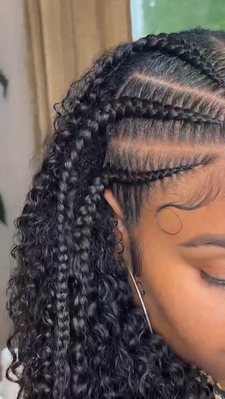 Transforming her hair with a stylish braid