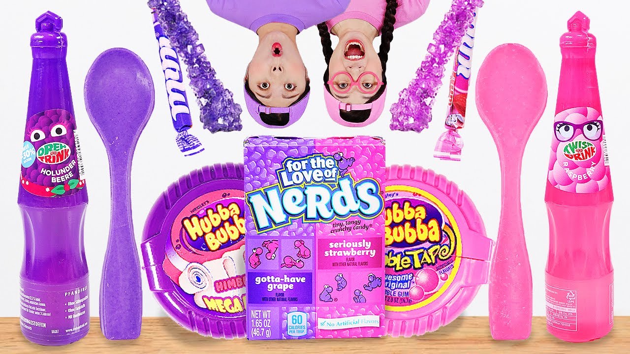 Tantangan makanan merah muda vs makanan ungu DONA Indonesia